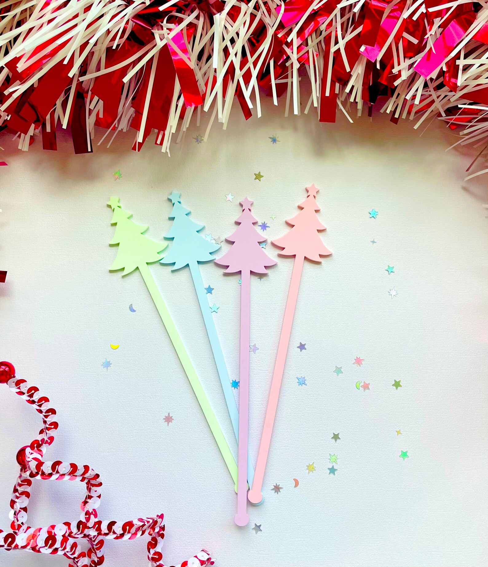 Christmas Drink Stirrers| Christmas Tree Cocktail Stirrers| Holiday ...