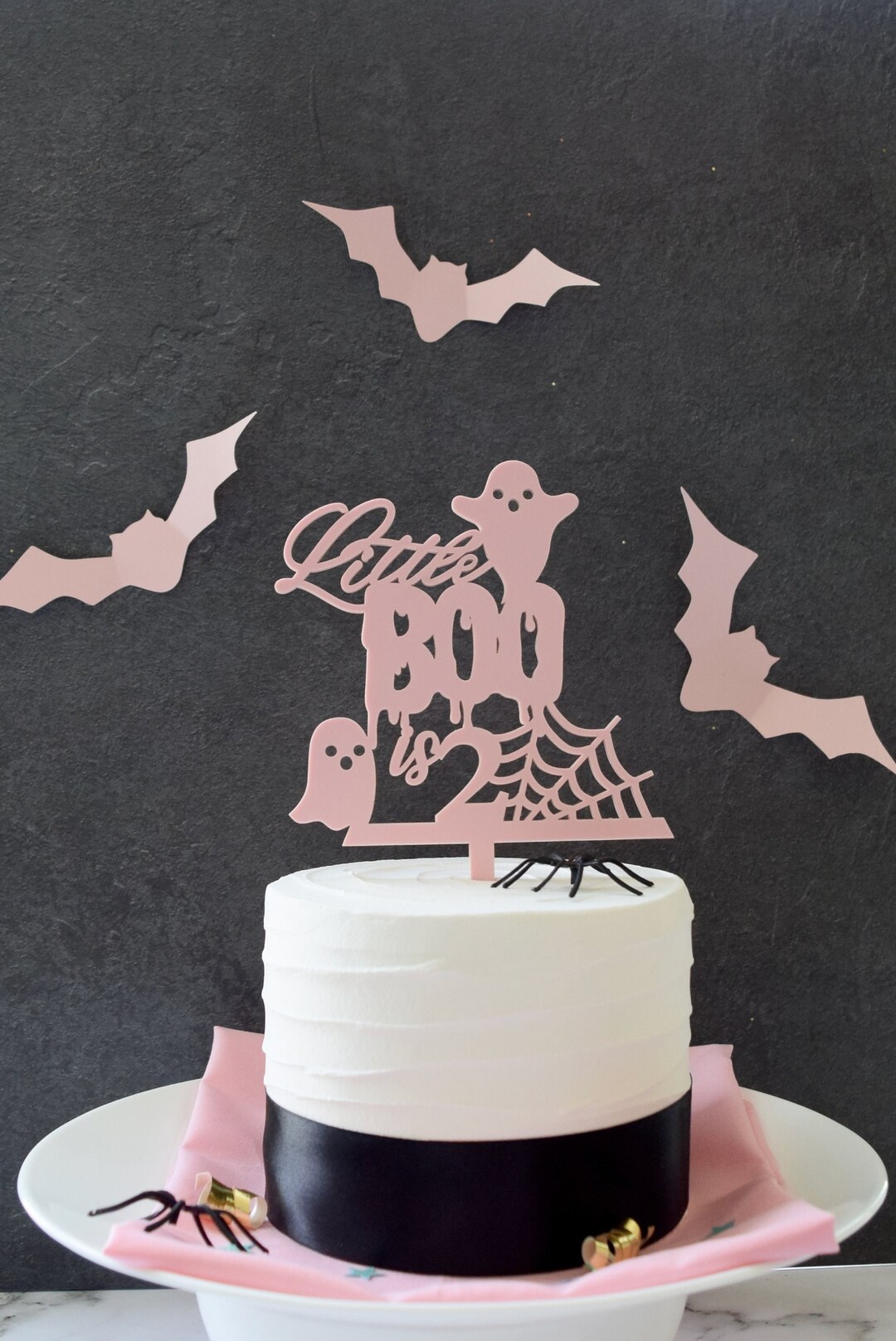 Pink Halloween Ghost Cake Topper| Little Boo Cake Topper| Pink Ghost ...