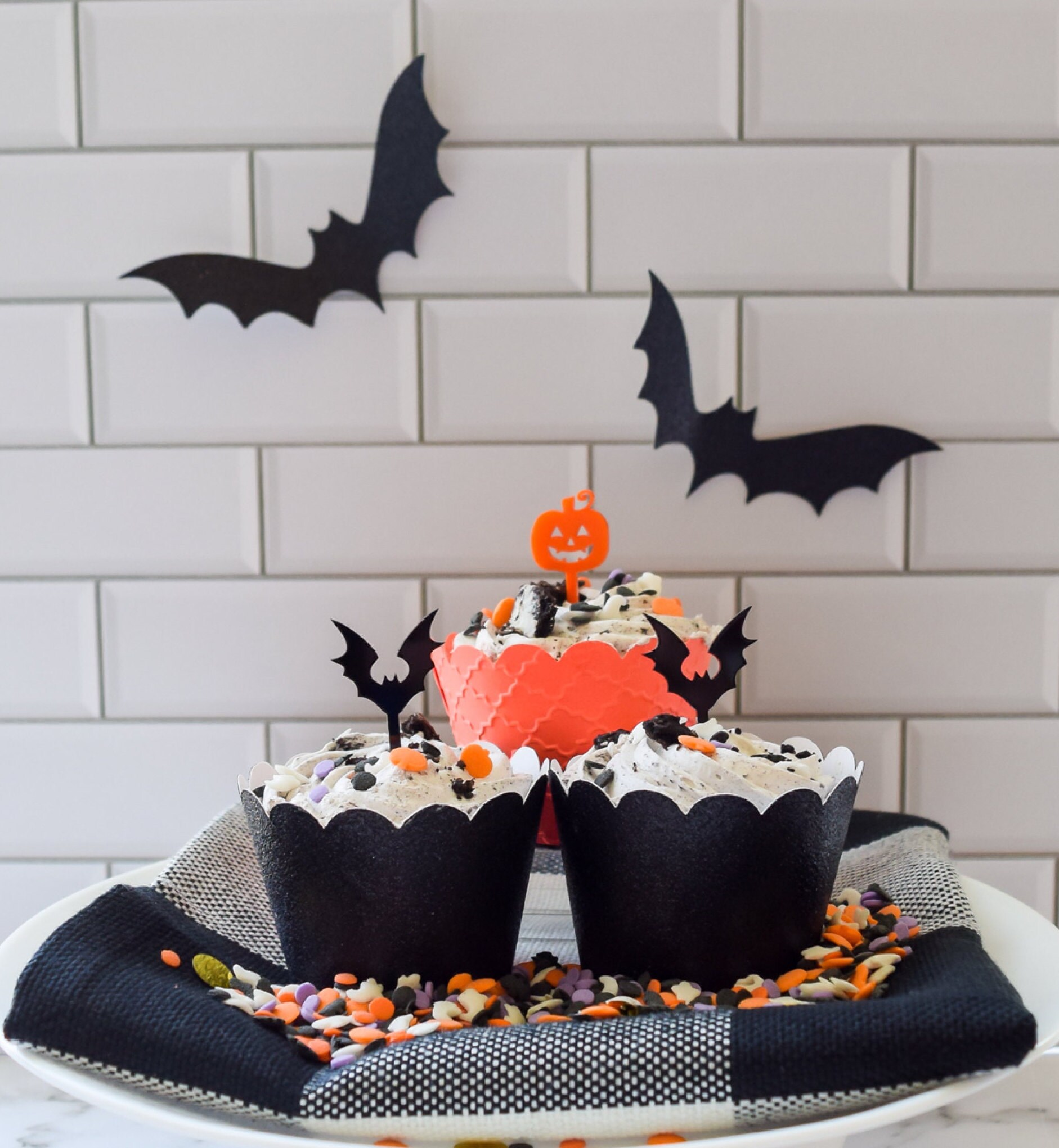 Acrylic Halloween Cupcake Toppers| Acrylic Bat Cupcake Toppers| Acrylic ...