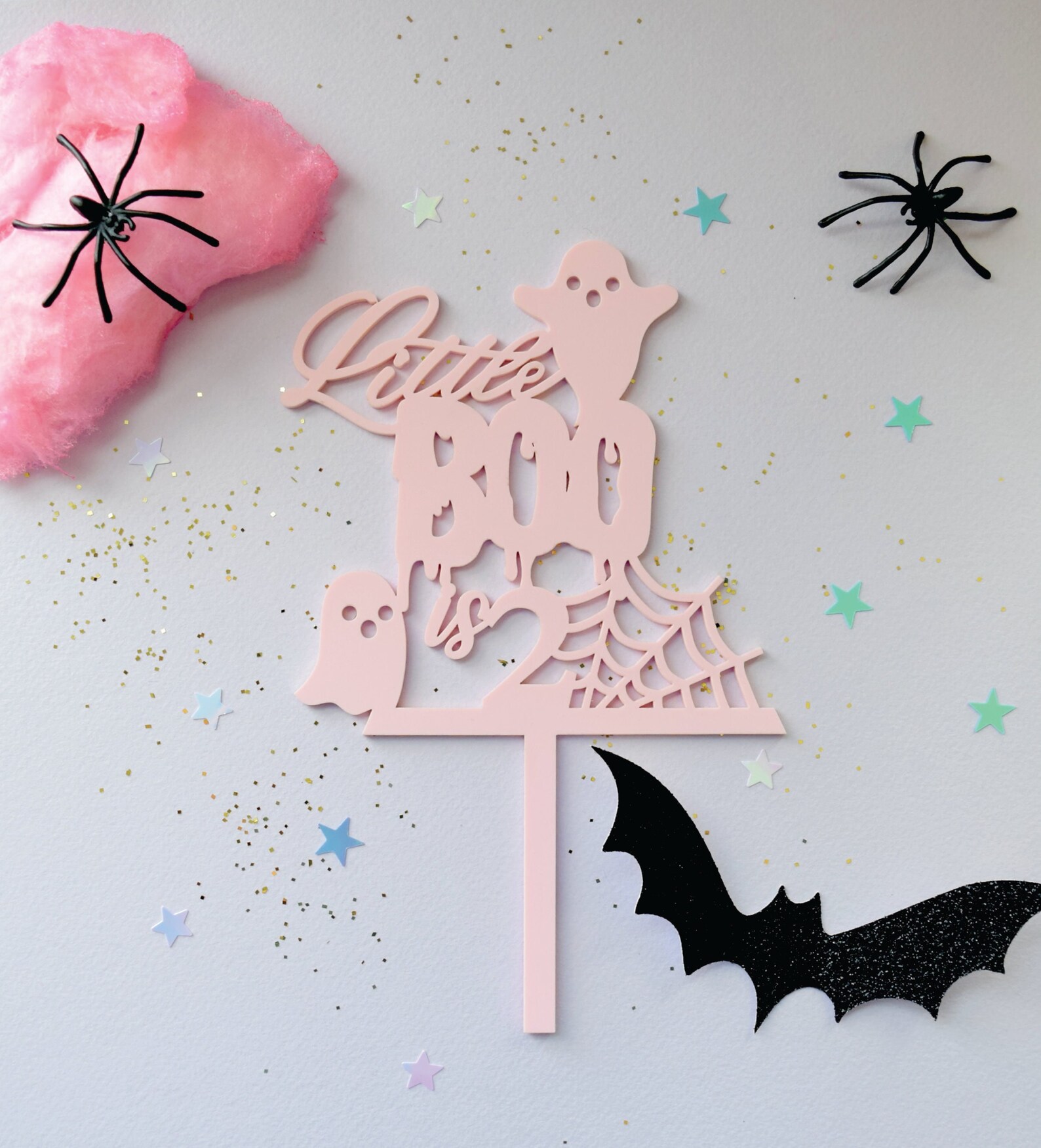 Pink Halloween Ghost Cake Topper| Little Boo Cake Topper| Pink Ghost ...