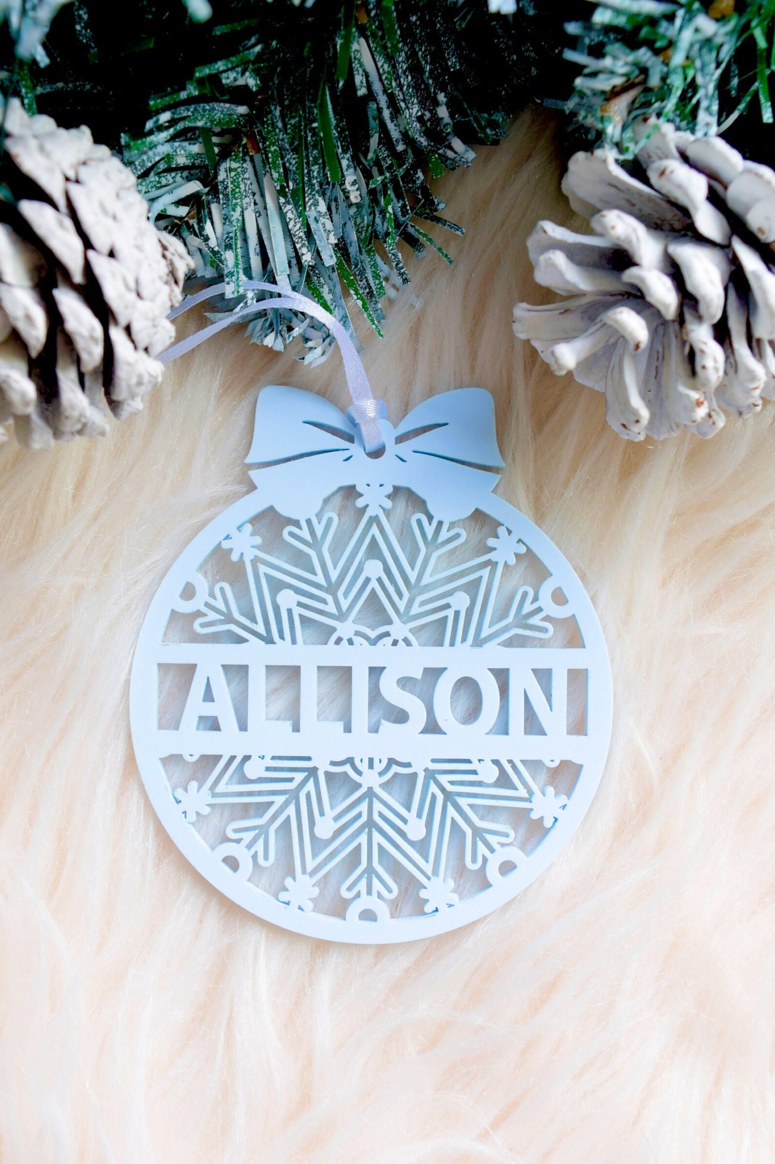 Personalized Snowflake Ornament | Acrylic Snowflake Name Ornament ...