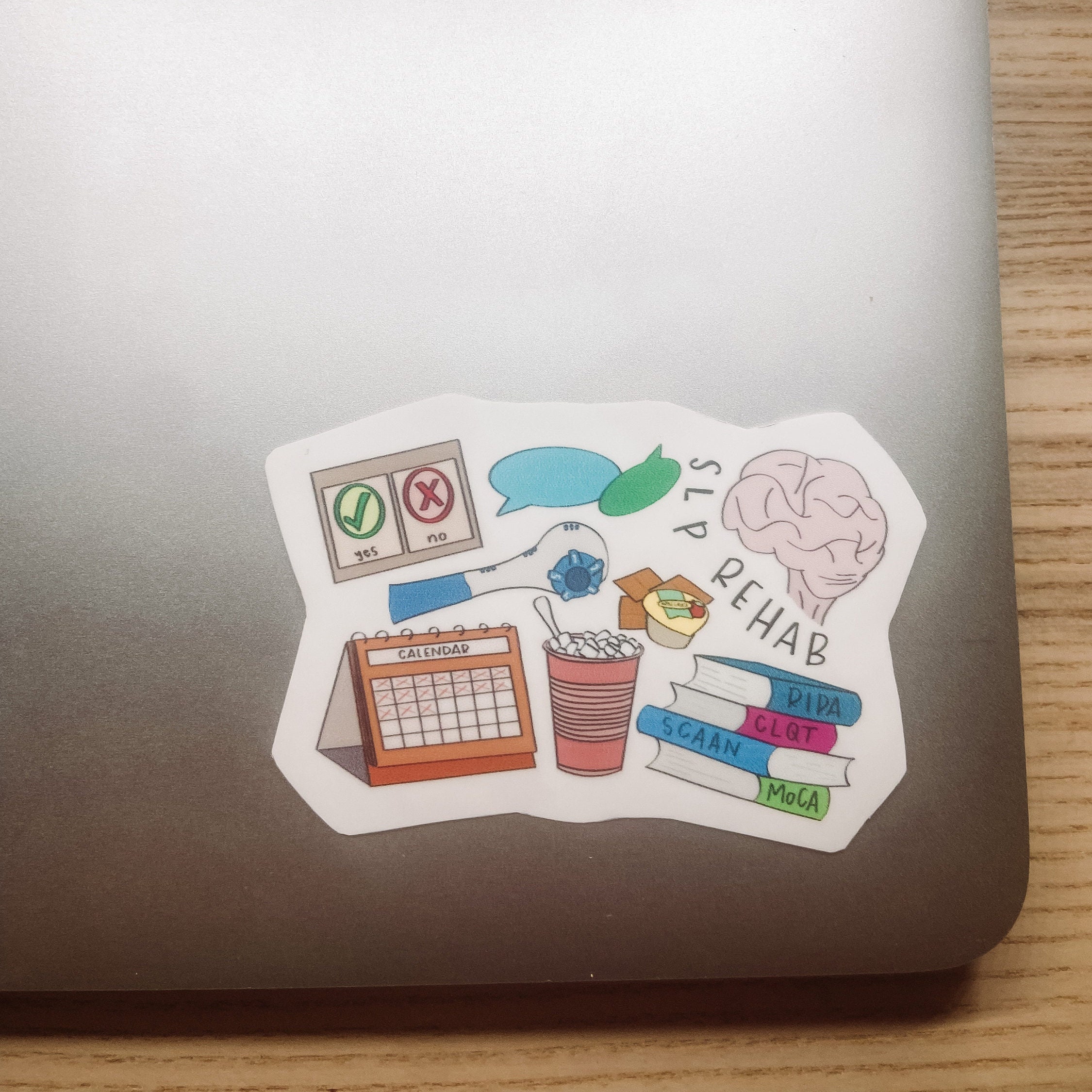Speech & Language Therapy Sticker - Rehab, SLP, Laptop Sticker, Water ...