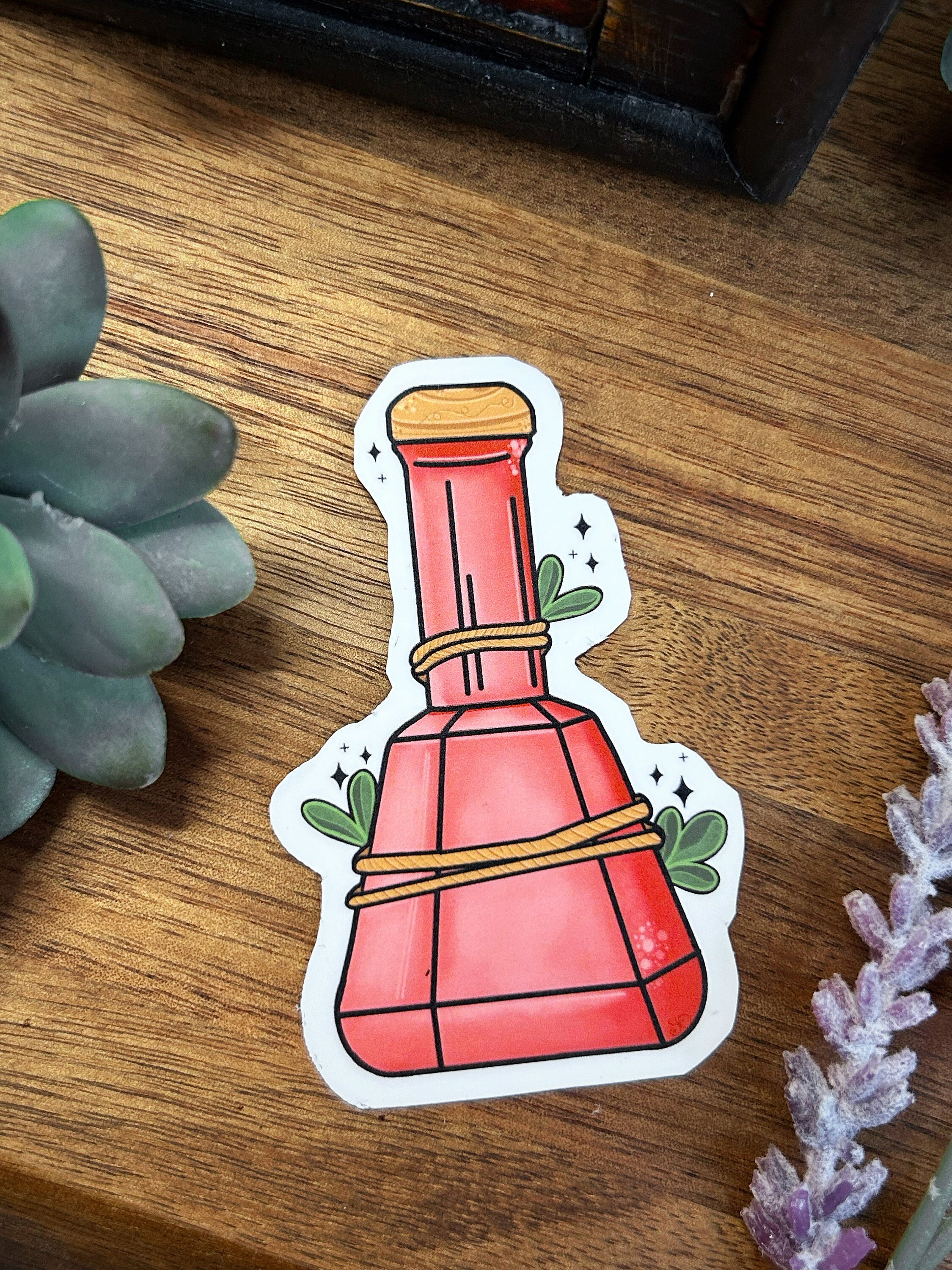 Healing Potion Sticker Skyrim Vinyl Sticker Elder Scrolls Potion of ...