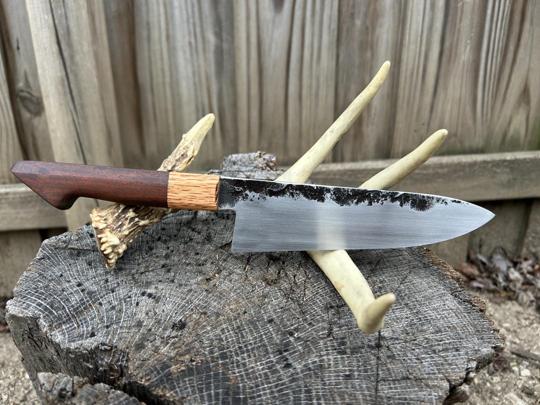 Hand Forged Kitchen Knife/rustic Chef Knife - Etsy
