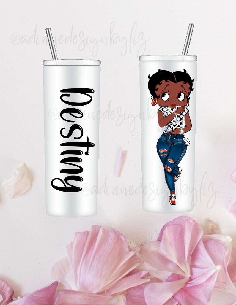 Personalized Black Betty Boop 20 Oz Tumbler, Betty Boop Tumbler ...