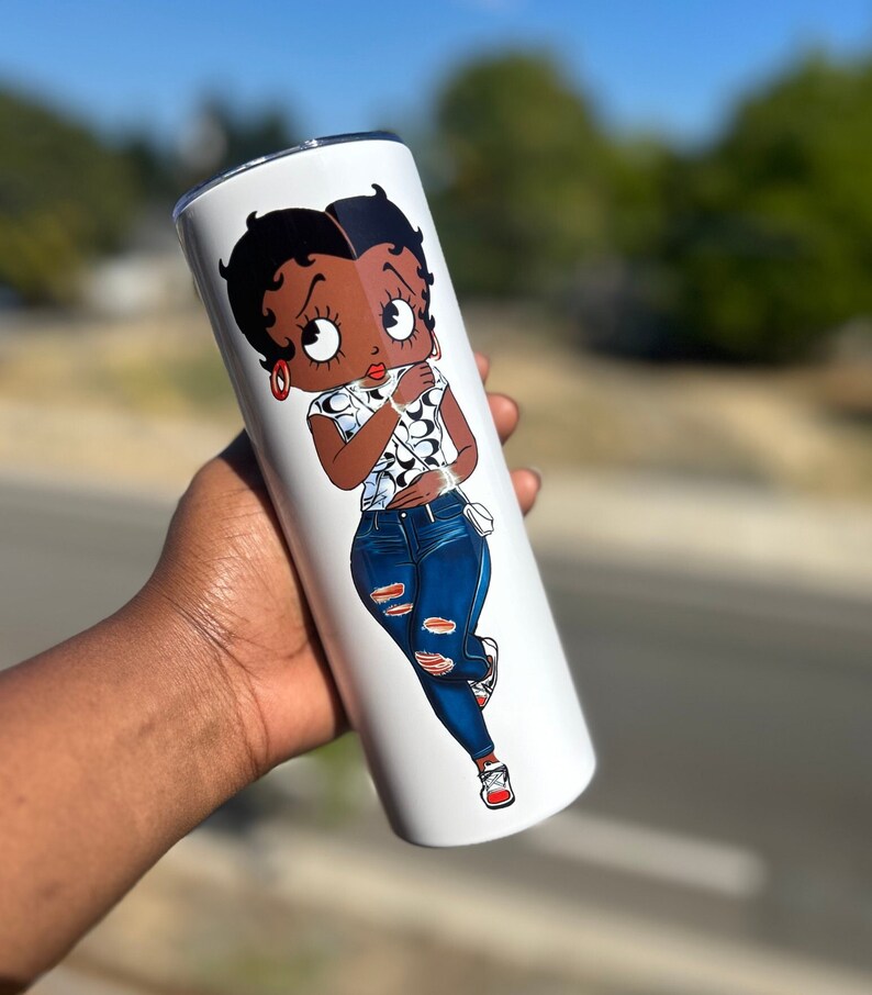 Personalized Black Betty Boop 20 Oz Tumbler, Betty Boop Tumbler ...