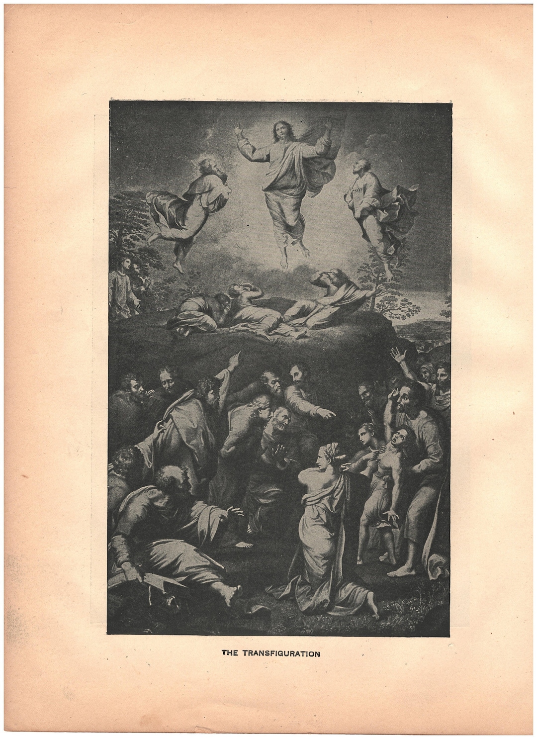 1903 Bible Engraving TRANSFIGURATION by Rafael Vatican & - Etsy