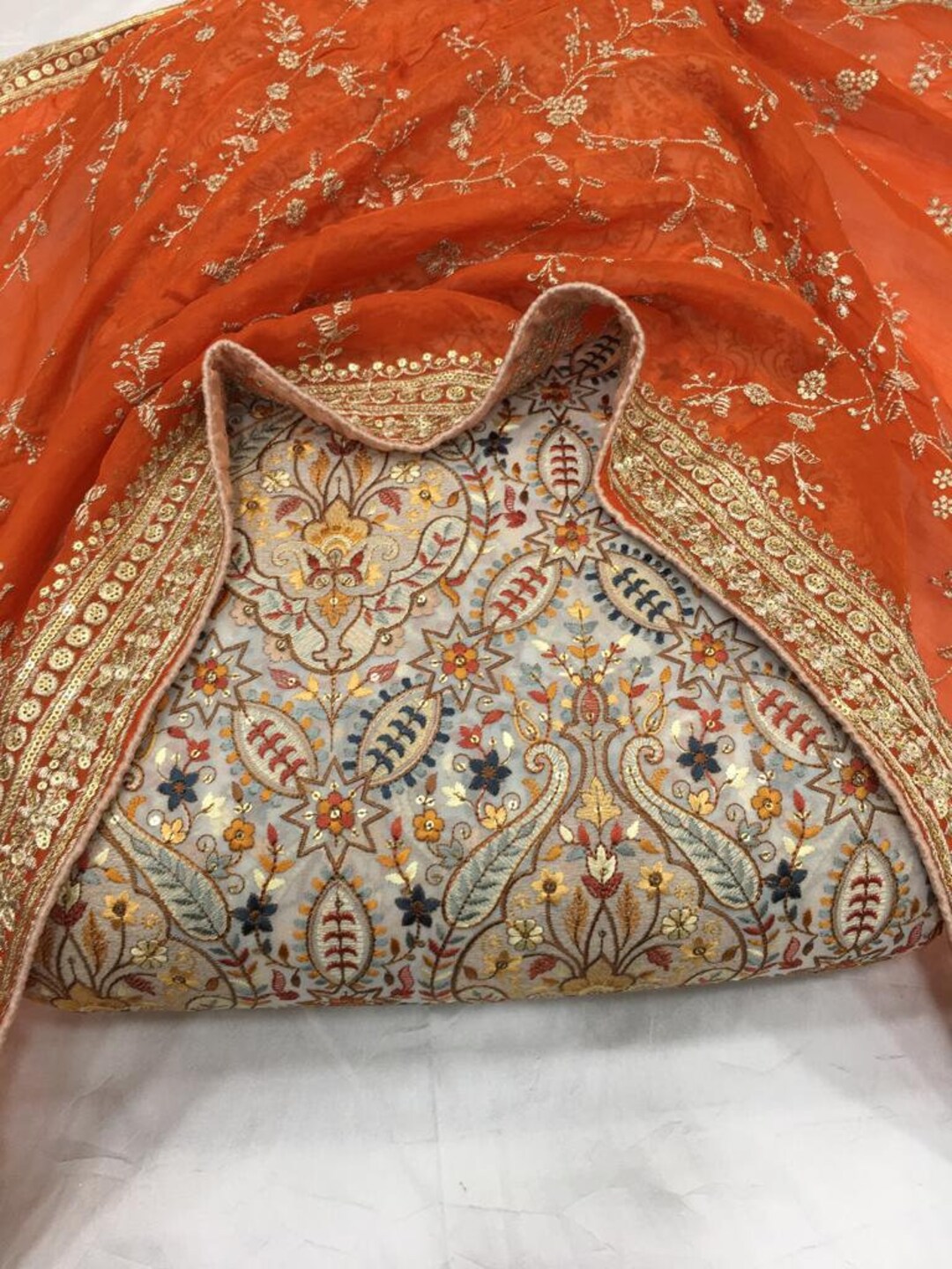 Designer Very Beautiful Georgette Jamavar Embroidery Work Suits Dress ...