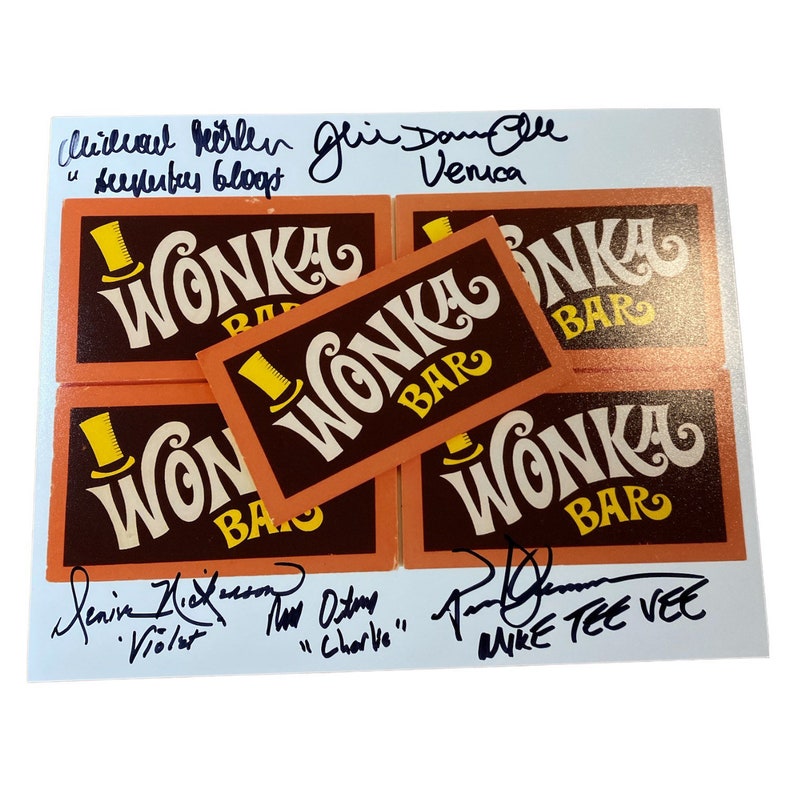 WILLY WONKA wonka Bar Cast 8x10 Photo Signed by 5 Kids Ostrum ...
