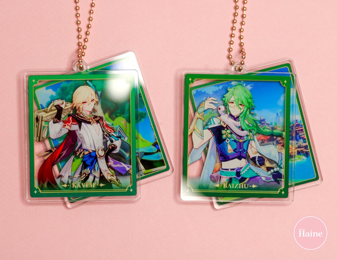Kaveh & Baizhu Acrylic Keychain Genshin Impact Charm Merch - Etsy