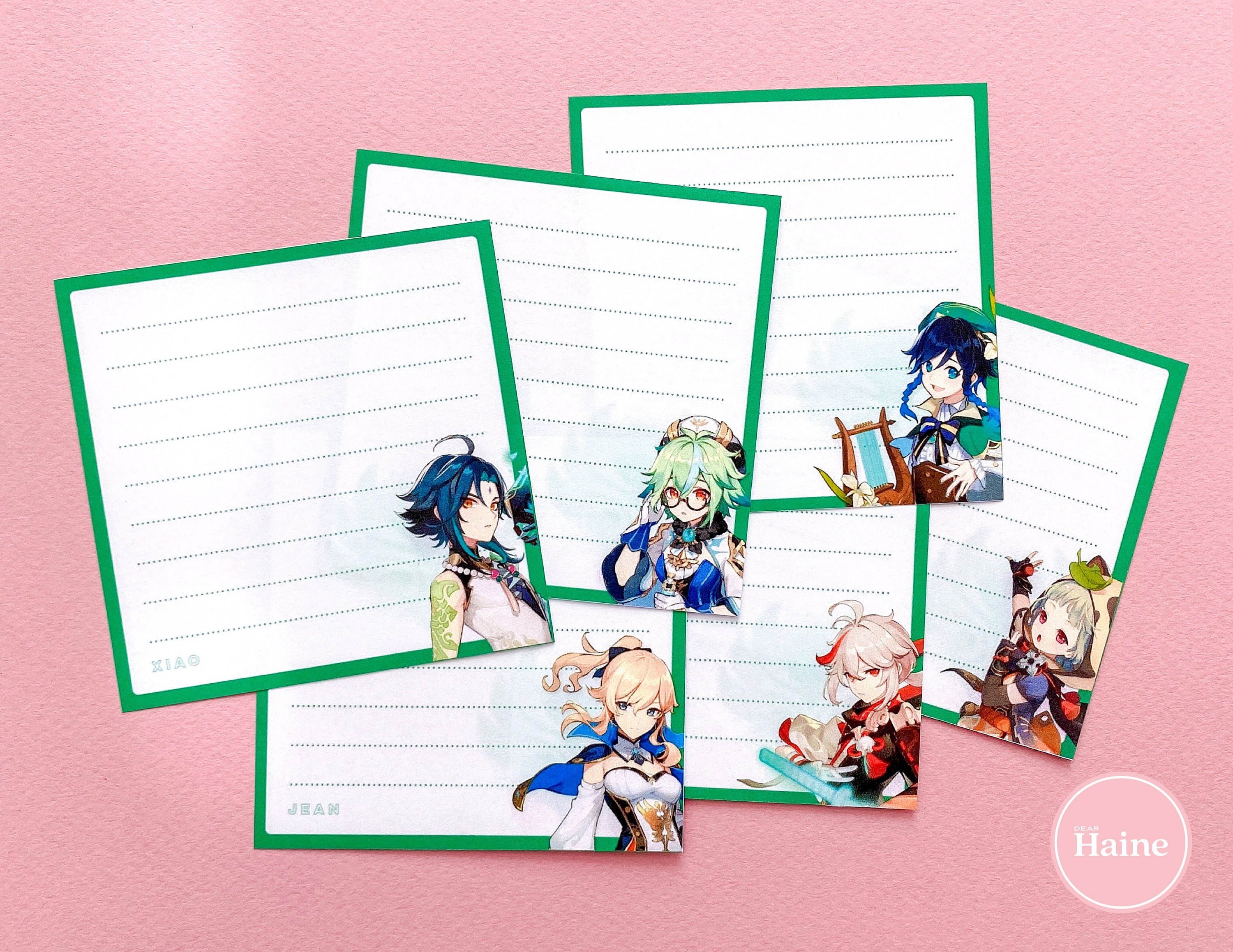 Genshin Impact Anemo Memopad / Notepad Stationery Xiao Venti - Etsy