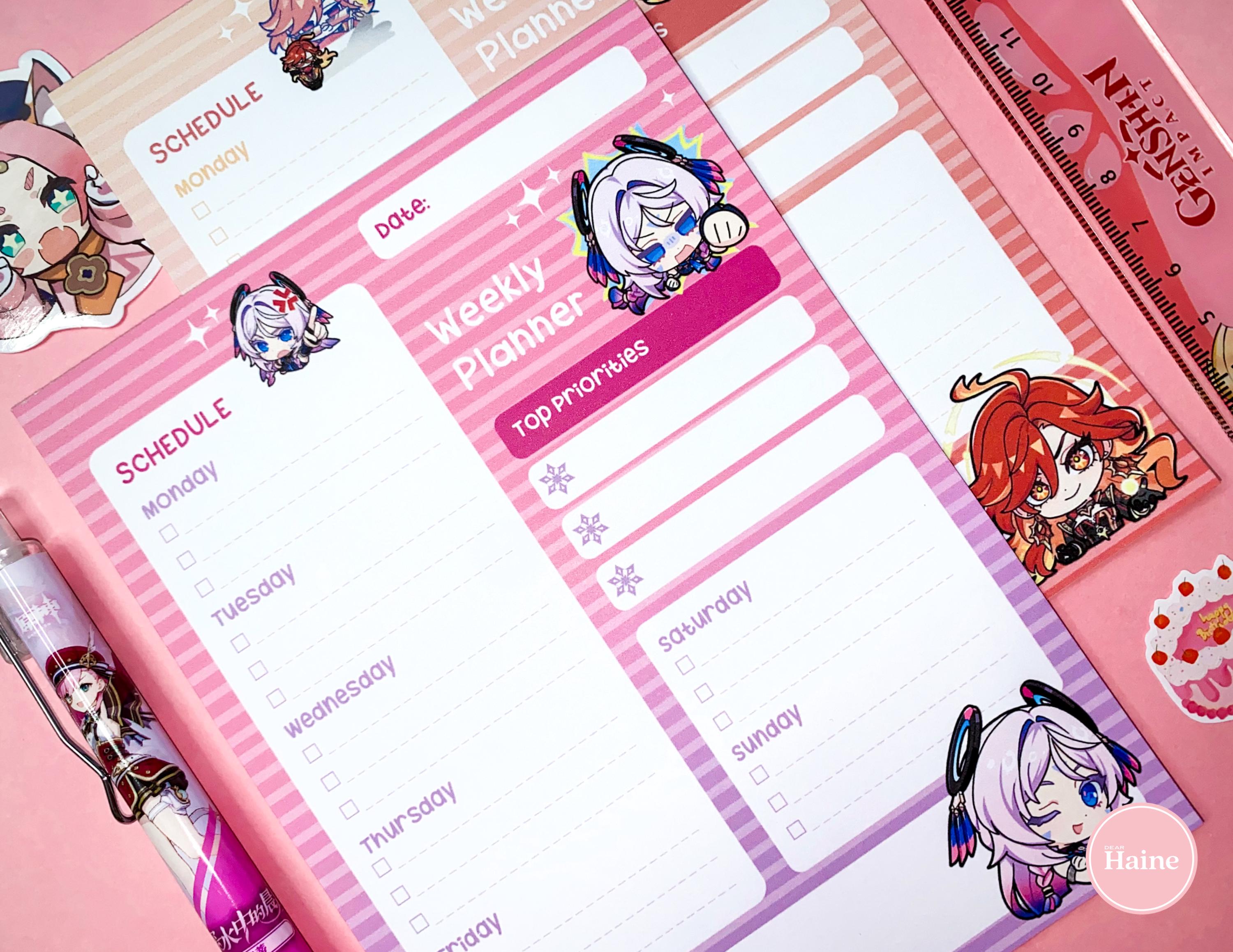 Genshin Impact Weekly Planner - Chasca Citlali Skirk Ororon Varesa ...