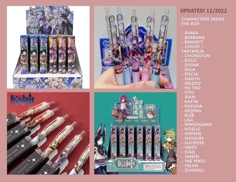 Genshin Impact Blind Box Writing Pen Random Packaging - Etsy