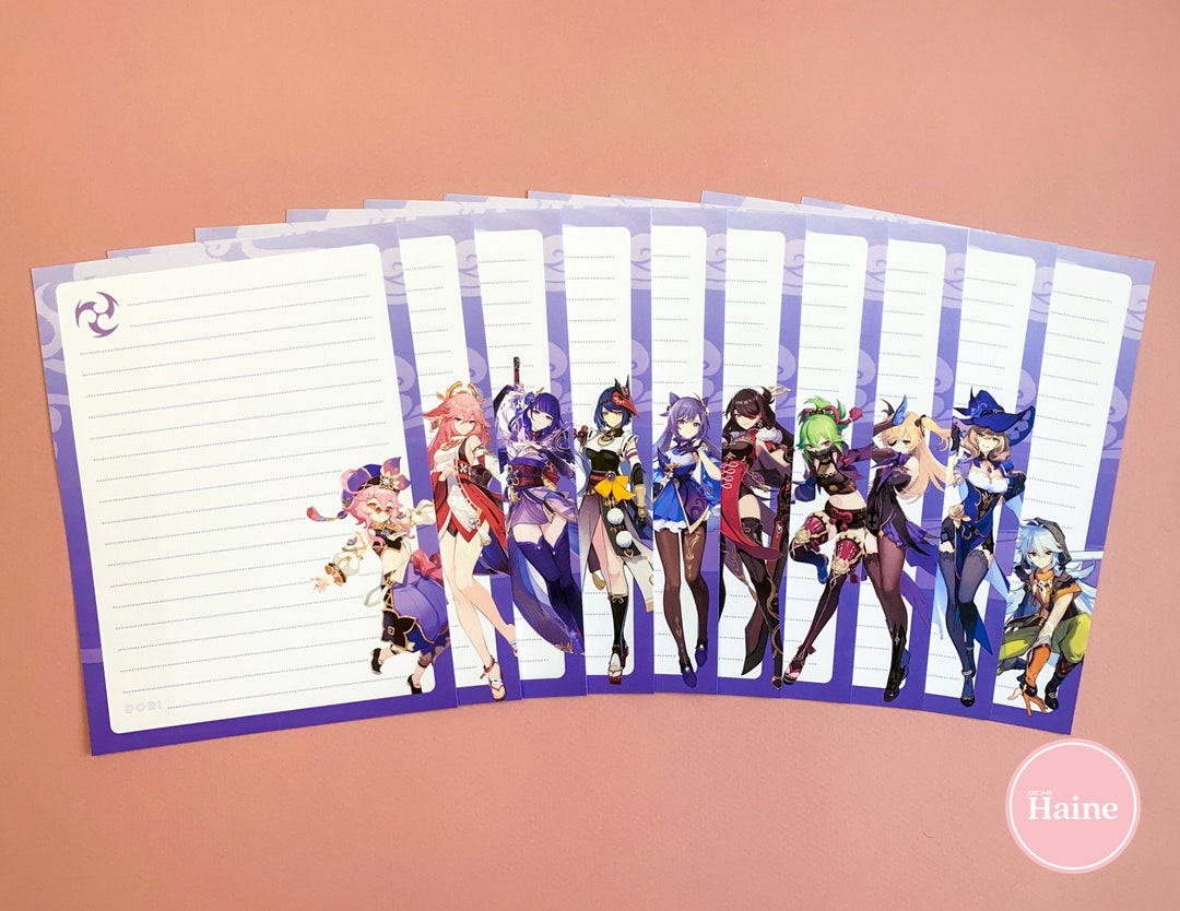 Electro Writing Pads Genshin Impact Stationery - Etsy Canada