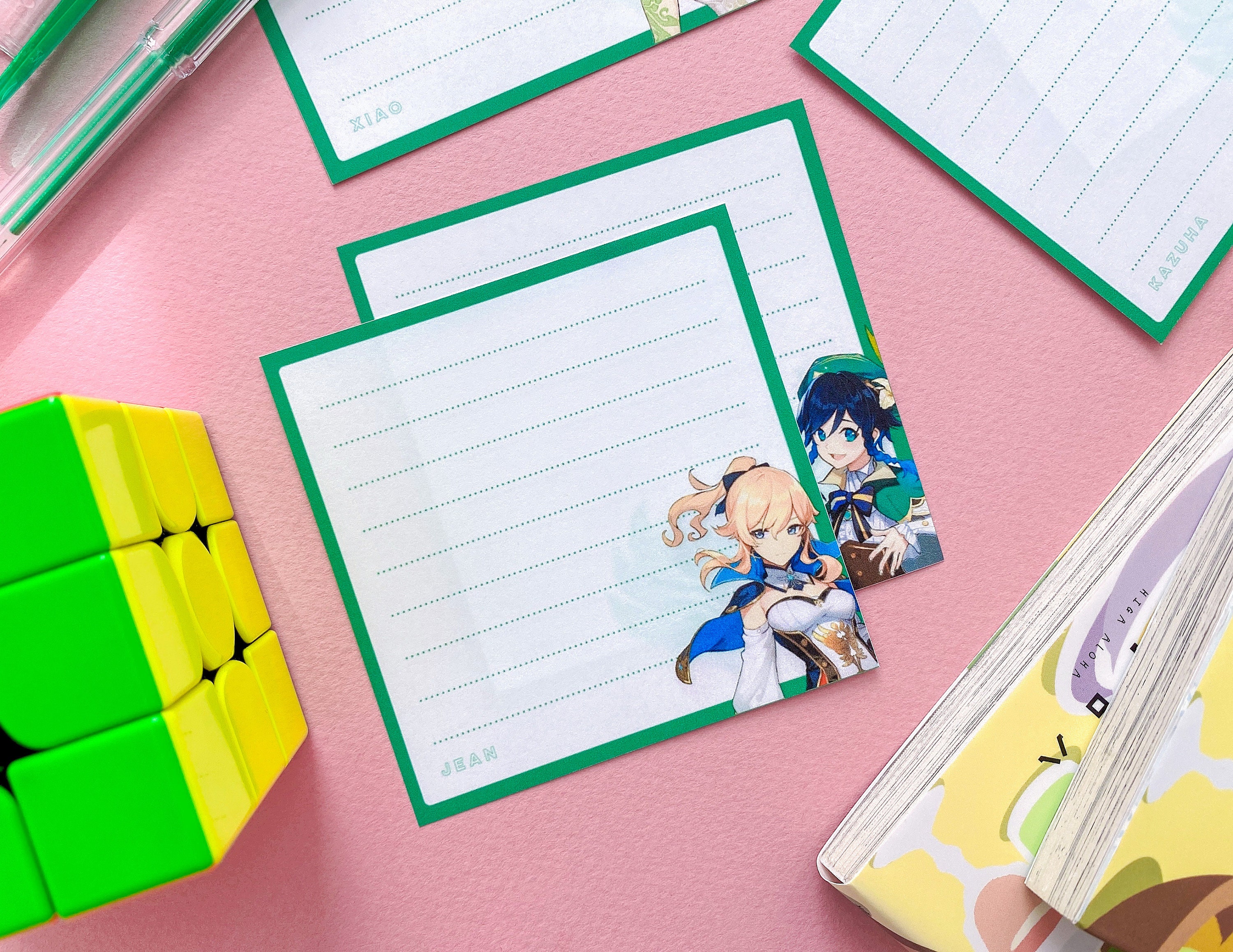 Genshin Impact Anemo Memopad / Notepad Stationery Xiao Venti - Etsy
