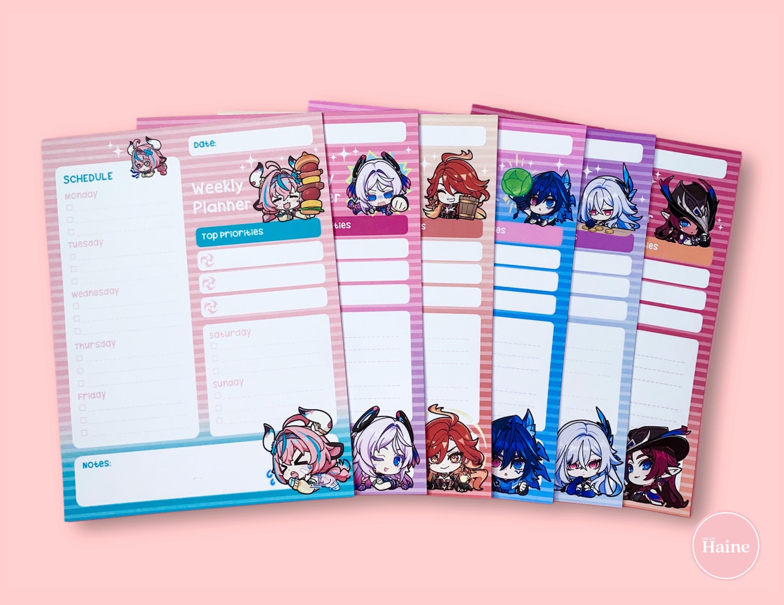 Genshin Impact Weekly Planner - Chasca Citlali Skirk Ororon Varesa ...