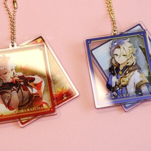 Kazuha & Albedo Acrylic Keychain Genshin Impact Cute Merch - Etsy