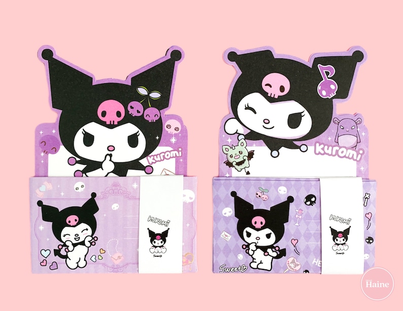 Kuromi Mini Letter Set - Japanese Kawaii Stationery - Etsy