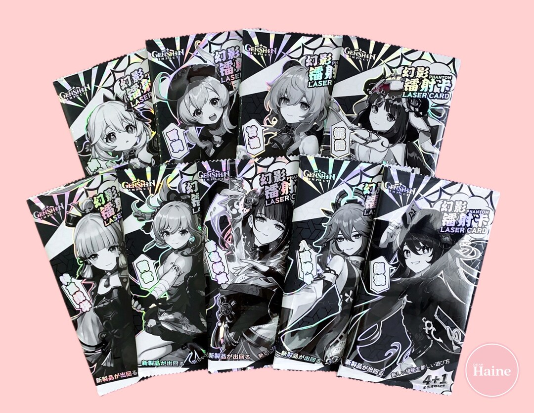 Genshin Impact Premium Laser Cards Female Characters - Etsy