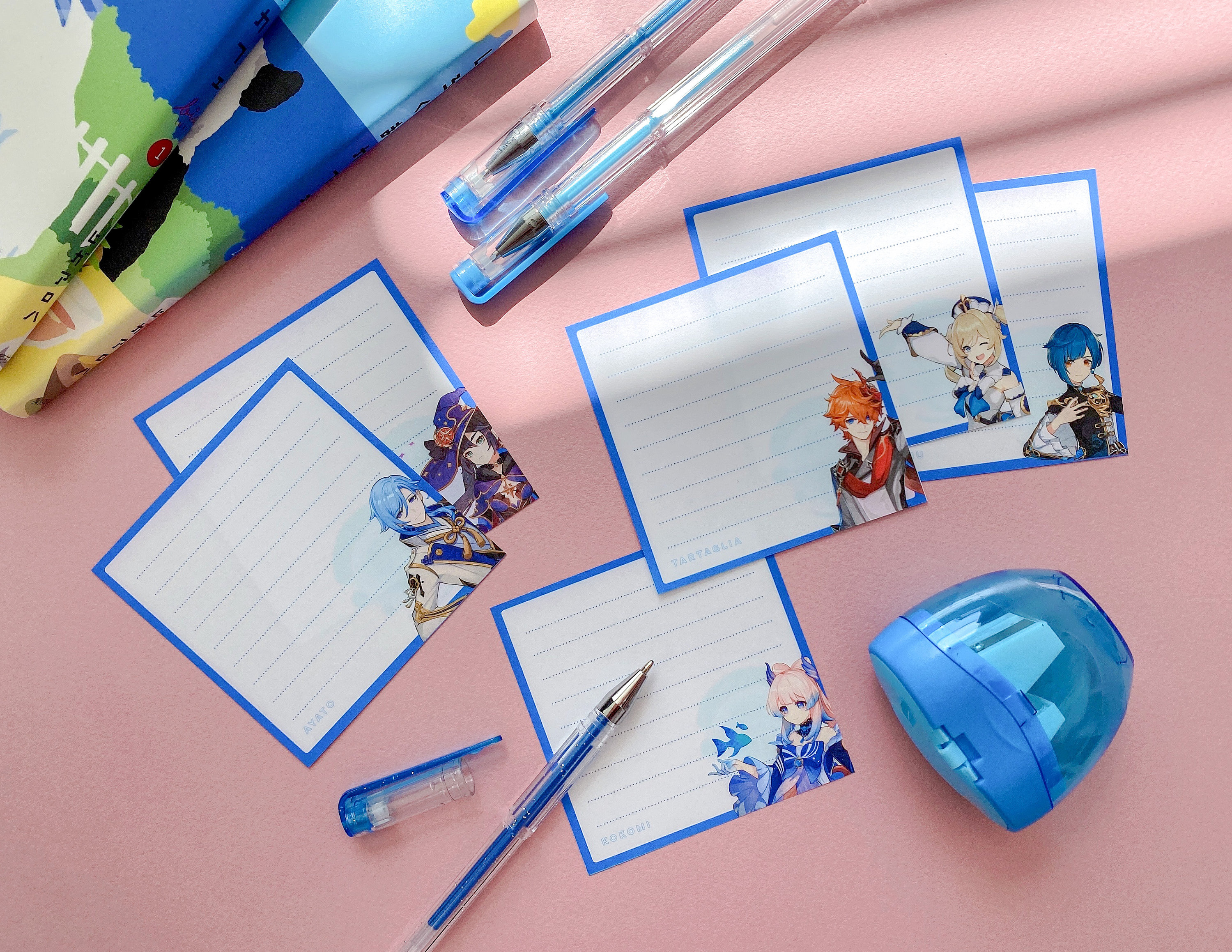 Genshin Impact Hydro Memopads Curated Stationery Merch - Etsy