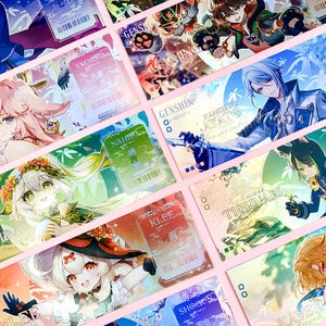 Genshin Impact Large Holographic Bookmark - Bundle Merch - Etsy