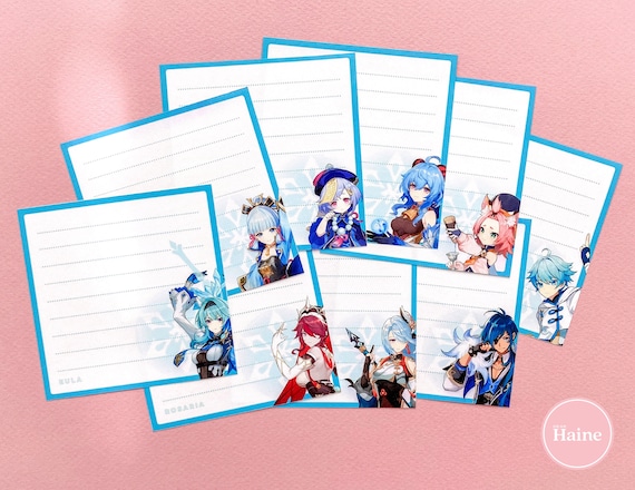 Genshin Impact Cryo Memopad / Notepad Stationery Ayaka | Etsy