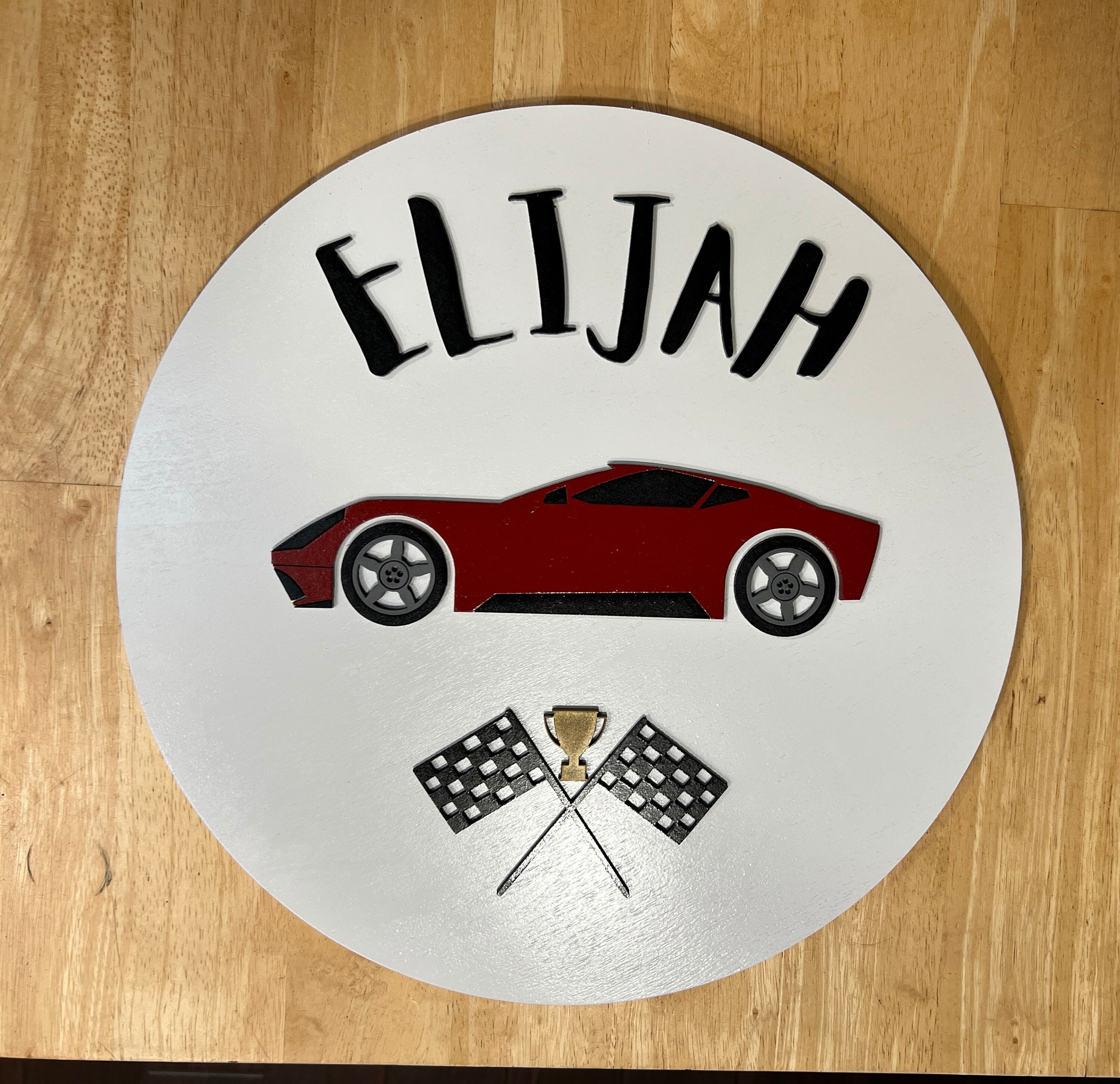 Race Car Name Sign for Kids Room - Etsy