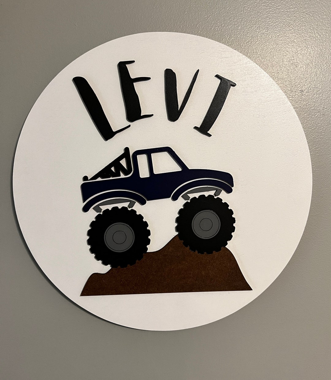 Monster Truck Name Sign for Kids Room - Etsy