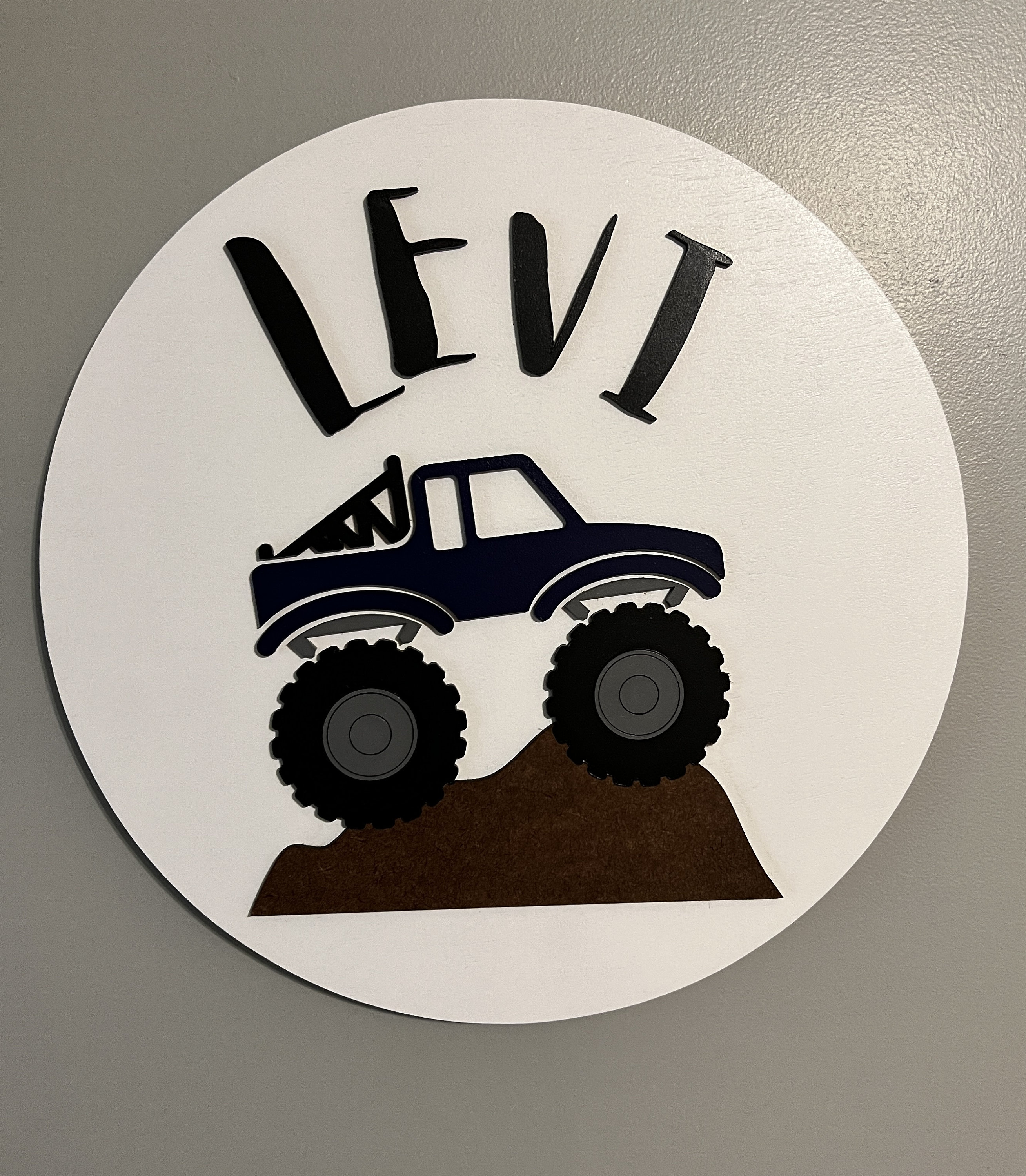 Monster Truck Name Sign for Kids Room - Etsy