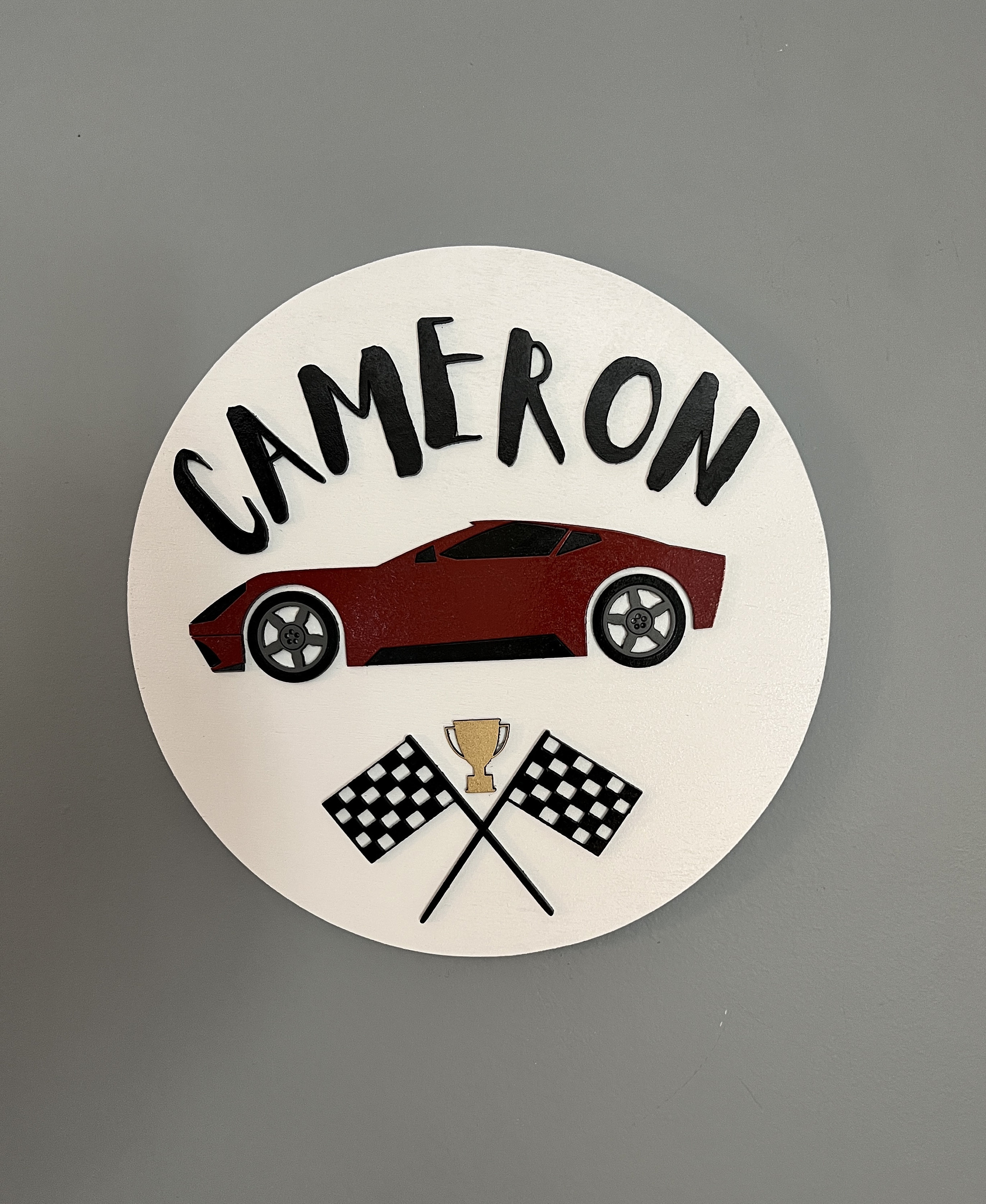 Race Car Name Sign for Kids Room - Etsy