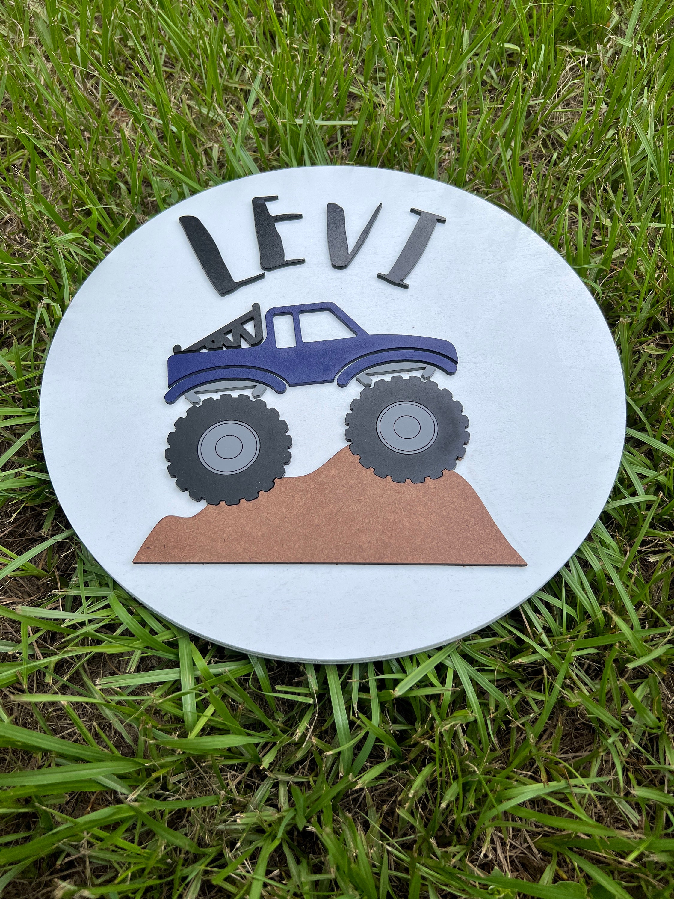 Monster Truck Name Sign for Kids Room - Etsy