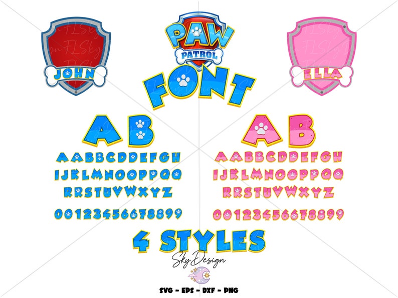 Paw Font Patrol Font Patrol Svg Paw Svg Patrol Font Svg Etsy Porn Sex