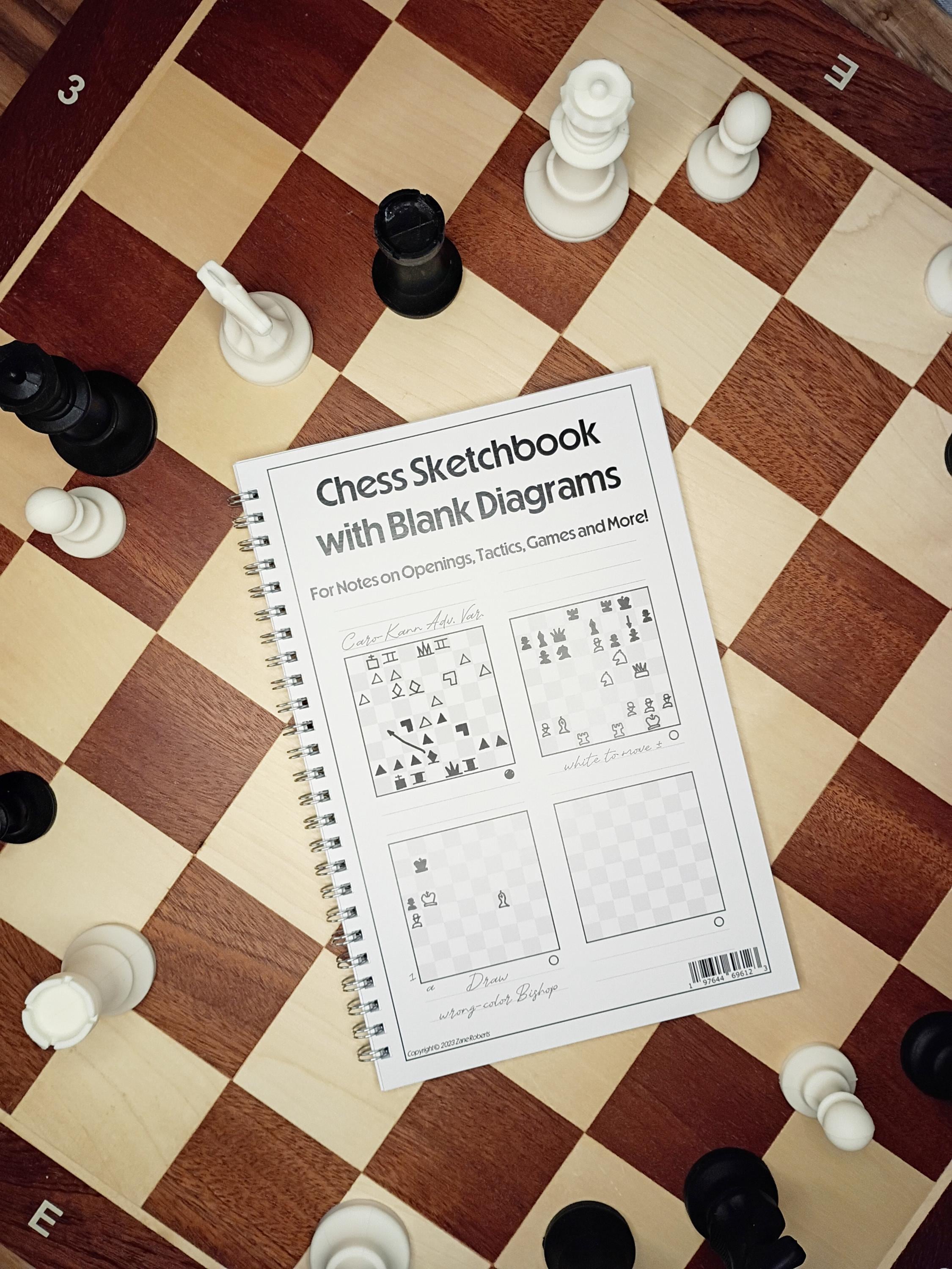 Chess Sketchbook Notebook Journal With Blank Board Diagrams for Game ...
