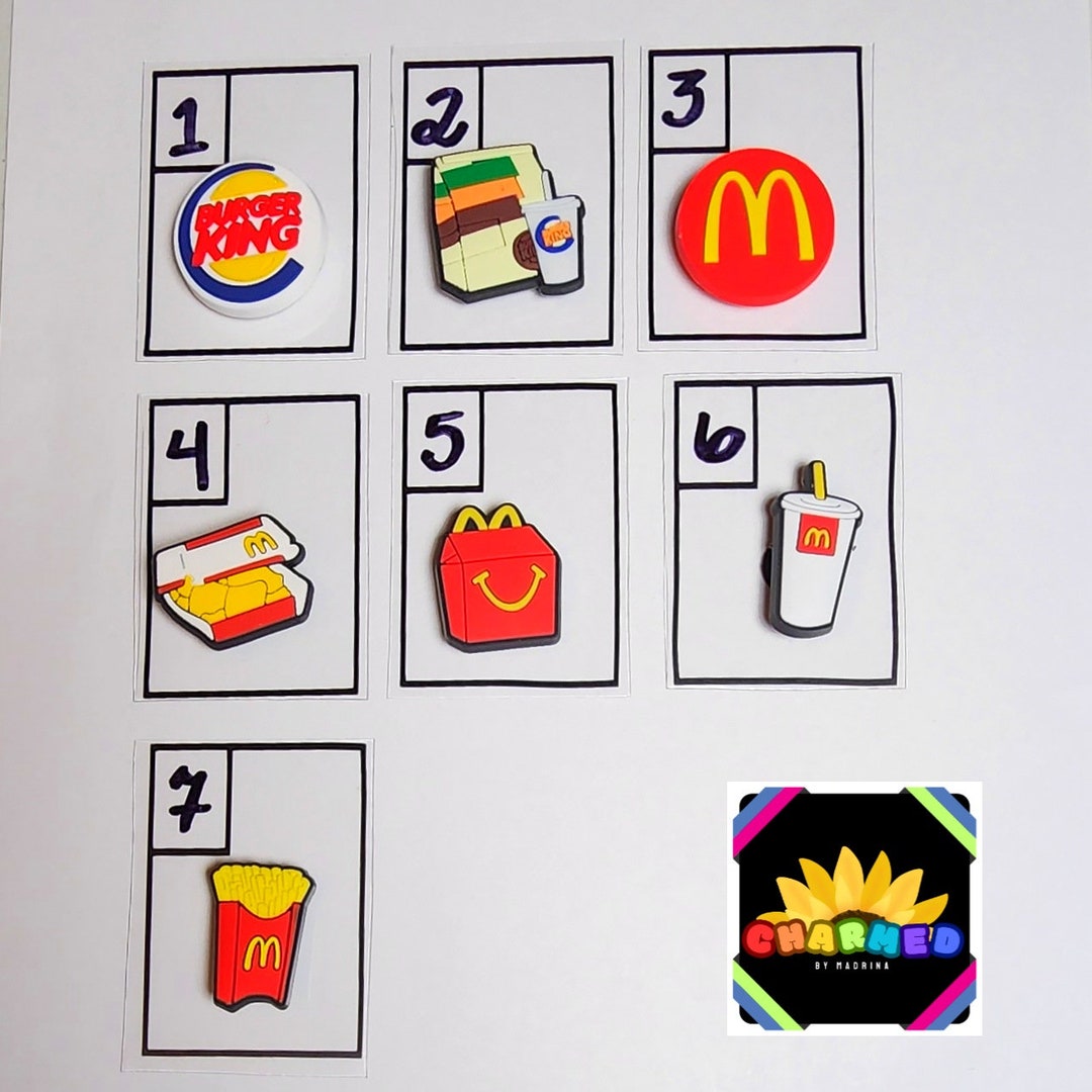 Burger / Happy / King / Meal / Fast Food Croc Charms - Etsy