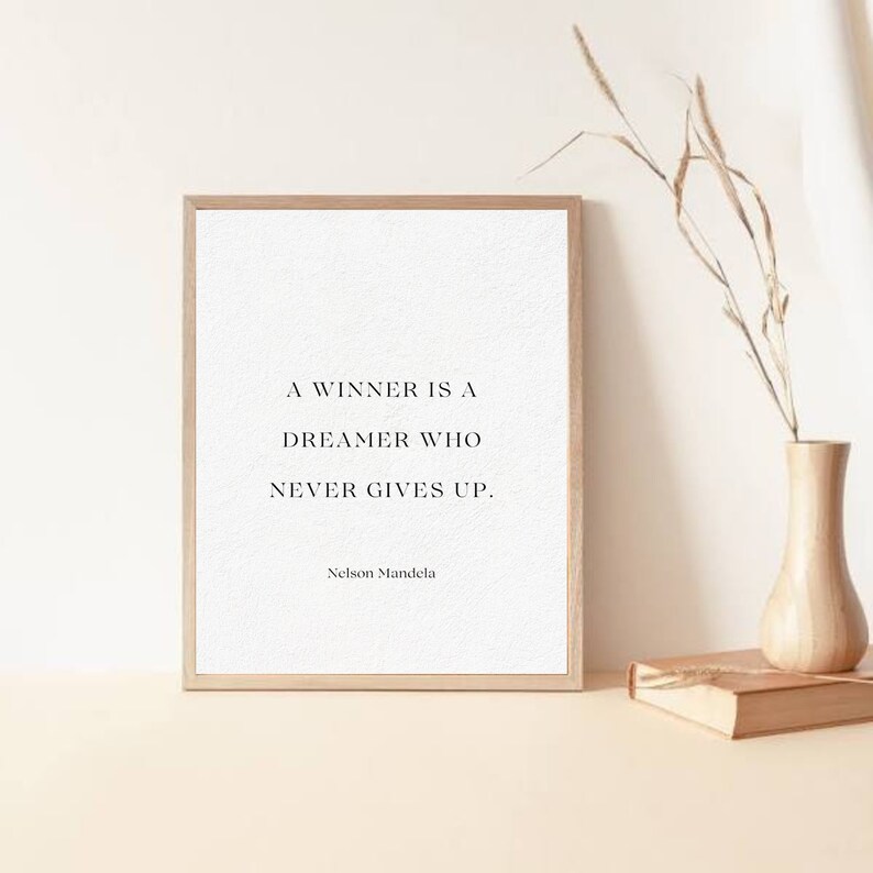 Digital Print A3/A4 Wall Art Nelson Mandela Quote 'A - Etsy