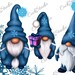 Winter Gnomies Png Sublimation Design Blue Snowflake Gnomes - Etsy