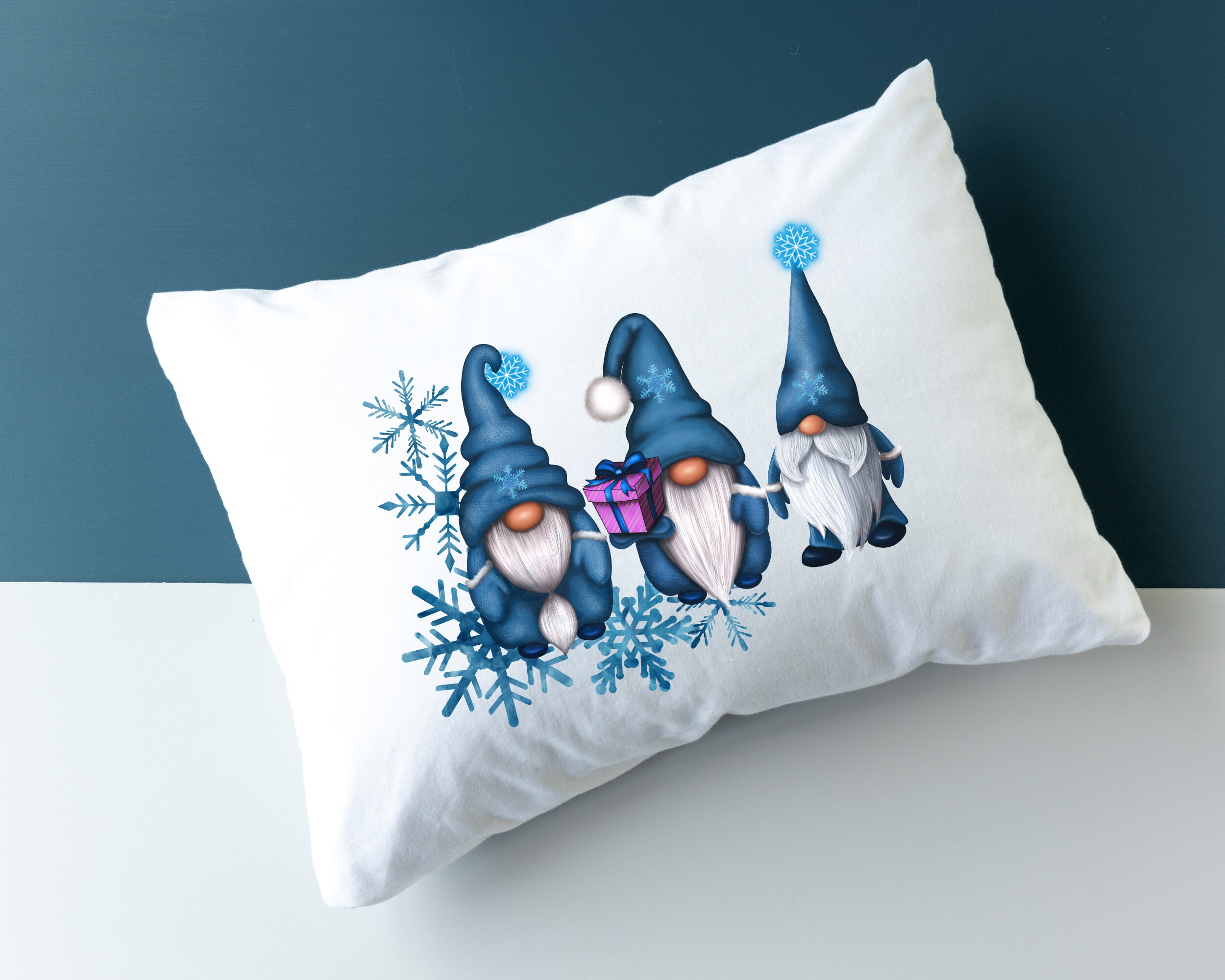 Winter Gnomies Png Sublimation Design Blue Snowflake Gnomes - Etsy