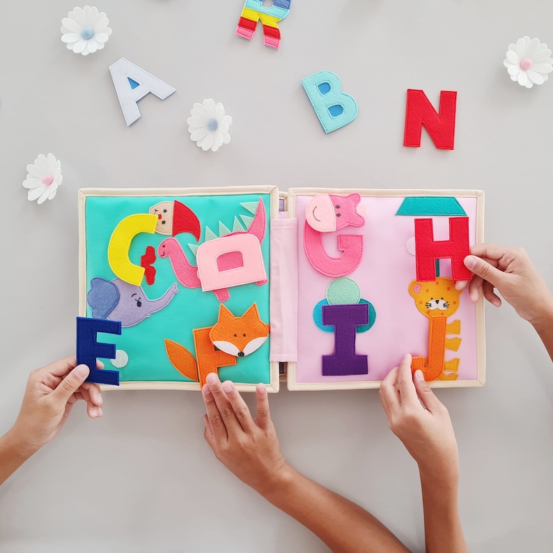 MY FIRST ABC - Handmade Montessori Sensory Alphabet Quiet Book & Busy ...