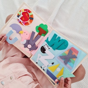 MY FIRST ABC - Handmade Montessori Sensory Alphabet Quiet Book & Busy ...