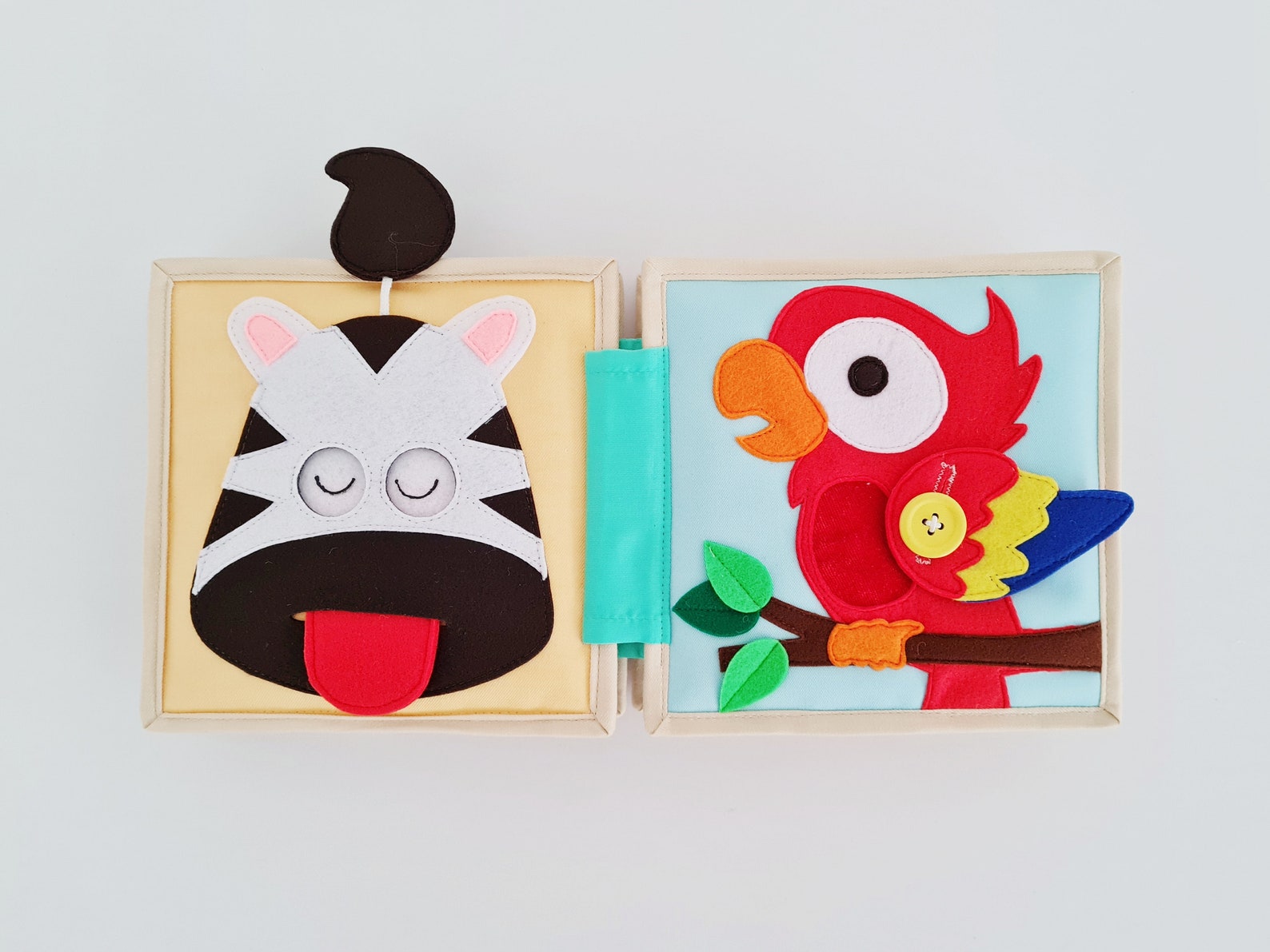 LEO THE LION - Handmade Montessori Sensory Quiet Book & Busy Book for ...