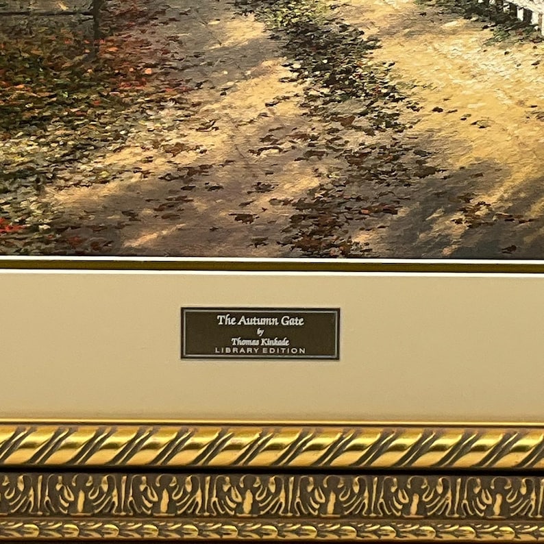 Thomas Kinkade "the Autumn Gate" Library Edition Framed Matted 30x26 - Etsy