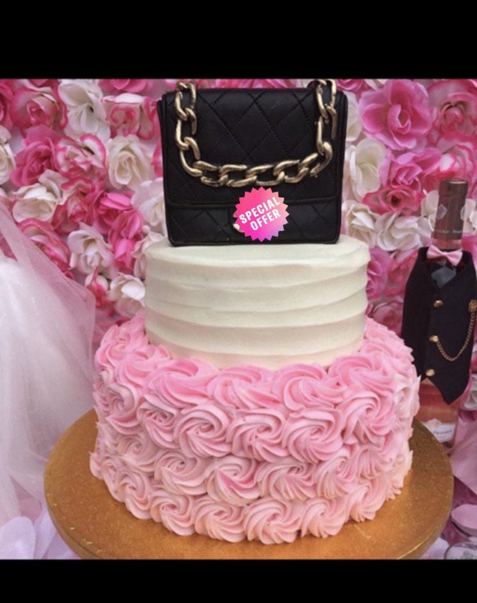 Fondant Sugar Bag Cake Topper for Fashion Cake - Etsy