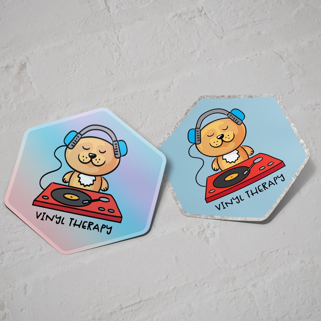 Vinyl Therapy Sticker, Record Collector Sticker, Vinyl Lover Sticker ...