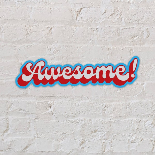 Typography Stickers - Etsy