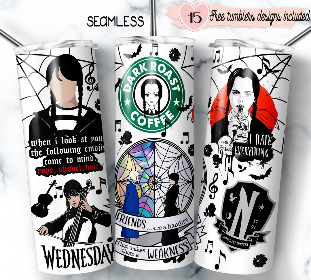 Wednesday 20oz Wrap Addams Family Design Sublimation Wrap - Etsy