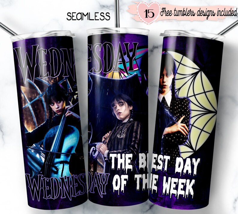 Wednesday 20oz Wrap Addams Family Design Sublimation Wrap - Etsy