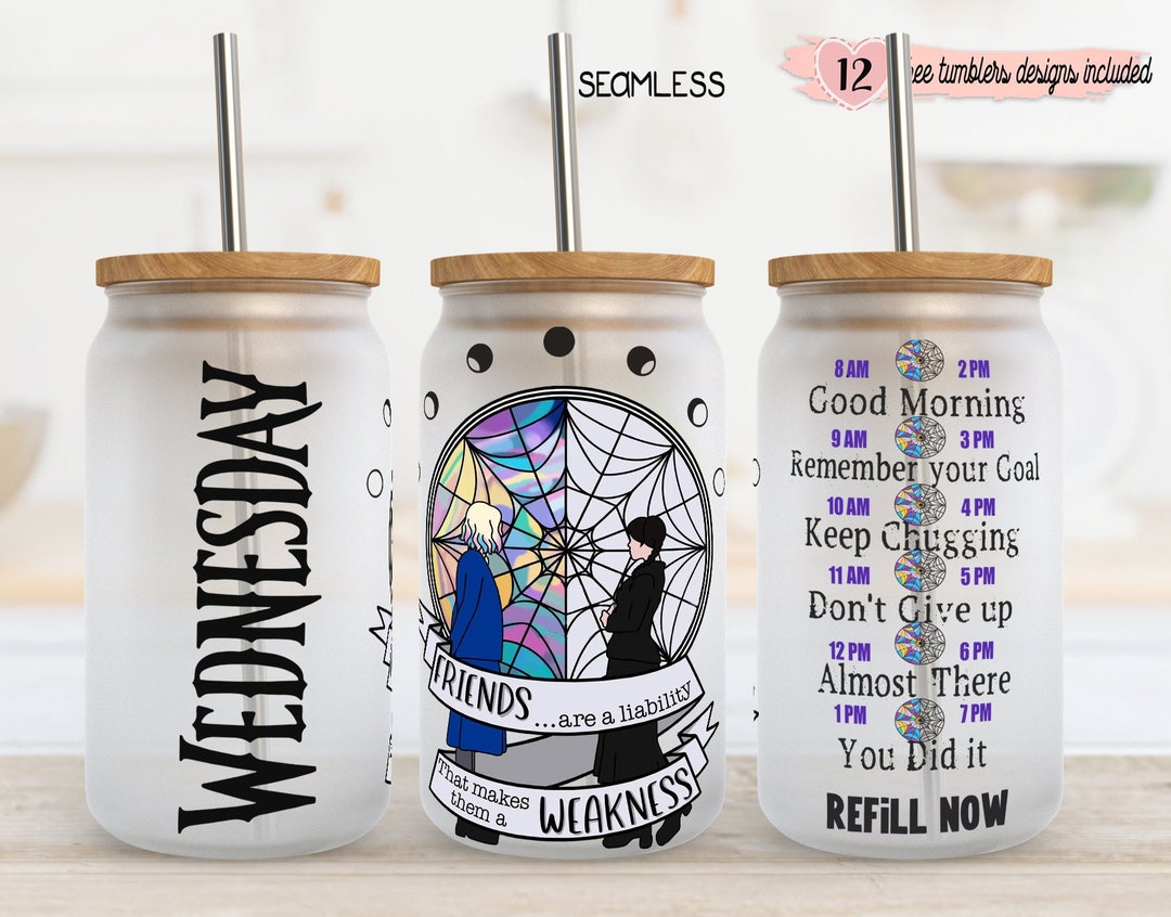Wednesday 16oz Wrap, 16oz Tumbler Design, Sublimation Design, Addams ...