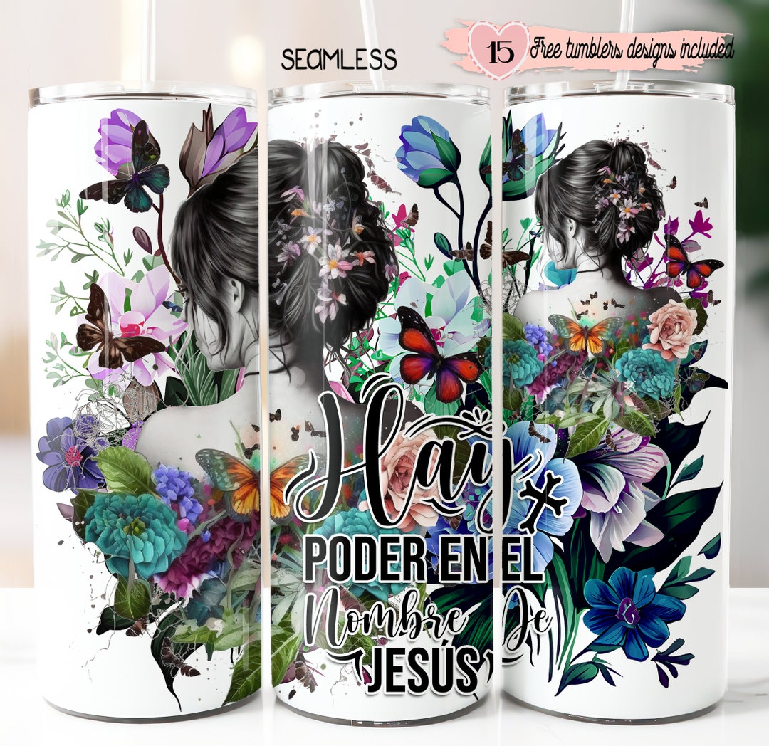 Bible Verse Spanish 20oz Design, Positive Motivational 20oz Wrap ...