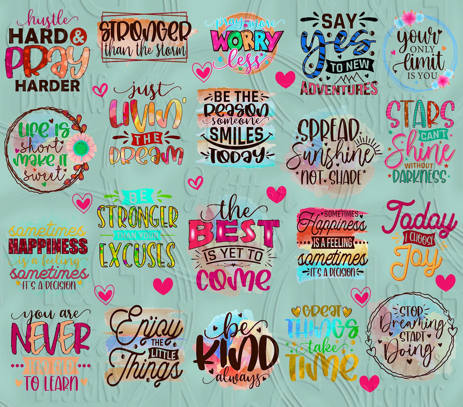 Motivational 20oz Wrap Digital Sublimation Design 20oz - Etsy