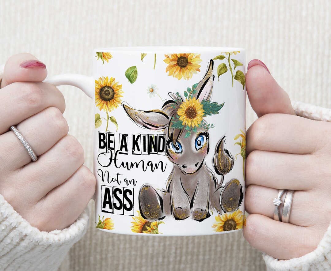 Cute Donkey Mug Design, Digital Sublimation Design, 11oz /15oz Mug ...